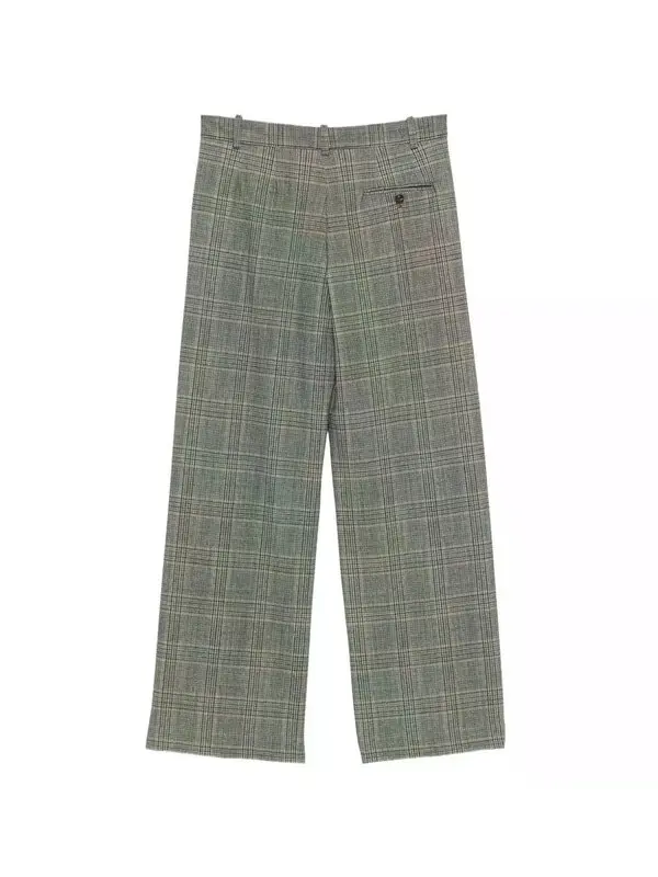 CIRCOLO 1901 Check Print Tailored Wide Leg Trousers