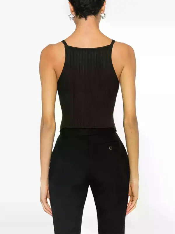 COURREGES Pointy Rib-knit Tank Top