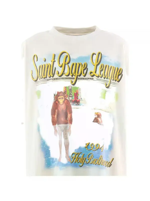 SAINT MXXXXXX X Bape Graphic-print T-shirt