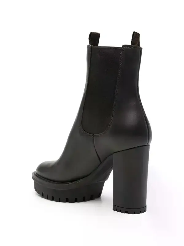 GIANVITO ROSSI Platform Leather Chelsea Boots