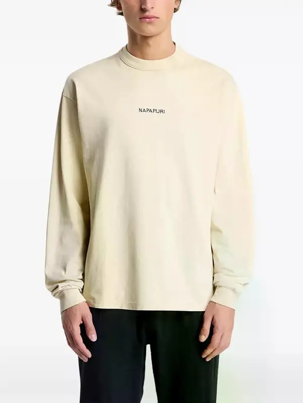 NAPAPIJRI Tenri Graphic-print Long-sleeve T-shirt - Neutrals