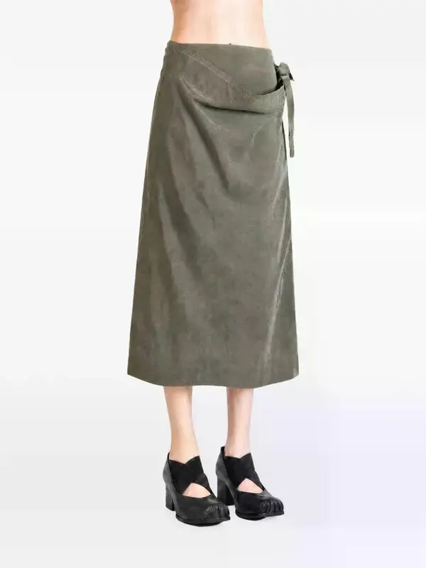 CASEY CASEY Wrap-style Gathered Midi Skirt
