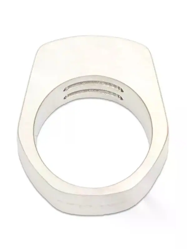 Rick Owens Grill Cut-out Detail Ring - Silver