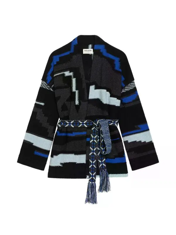 Zadig&Voltaire Aspen Wings Intarsia-knit Coat - Grey