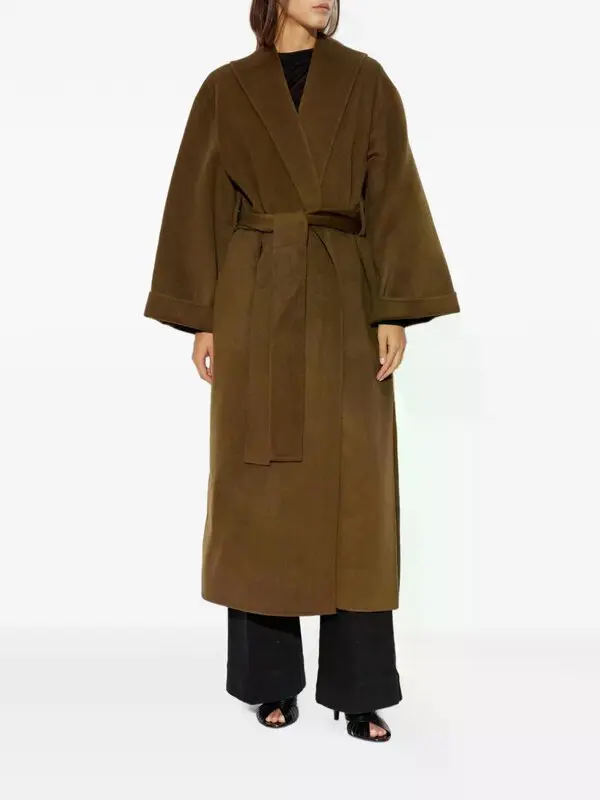 BY MALENE BIRGER Trullem Belted Shawl-collar Coat