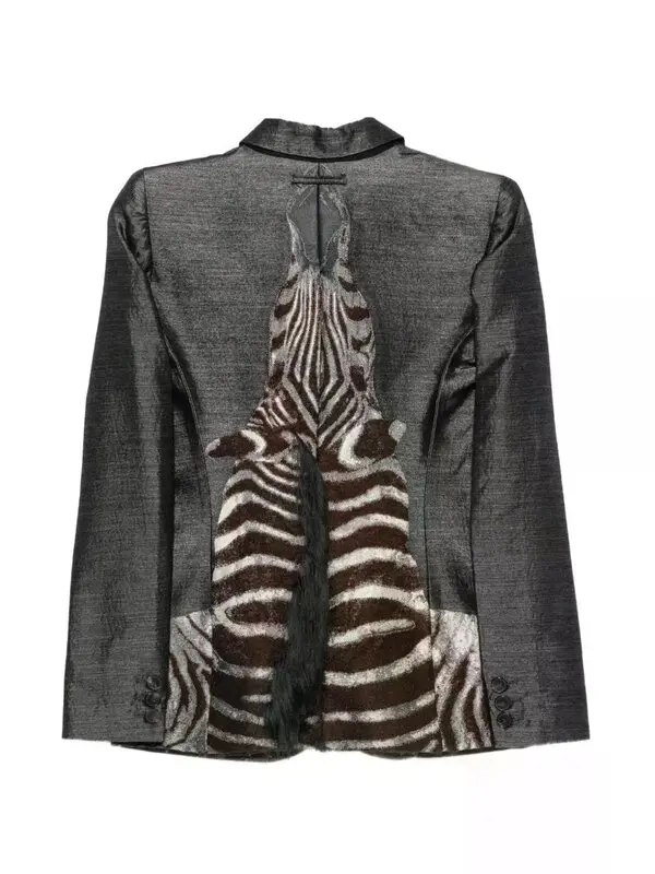 JEAN PAUL GAULTIER 2000s Zebra-appliqué Blazer