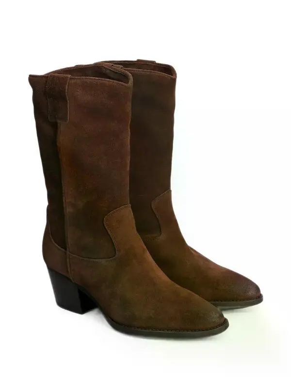 JULIE DEE Suede Western-style Boots