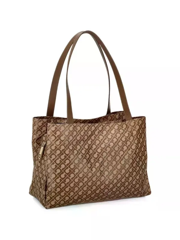 GHERARDINI Medium Monogram-pattern Tote Bag - Brown