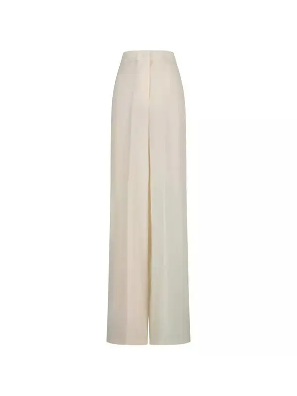 Blumarine Pleated Wide-leg Trousers - Neutrals
