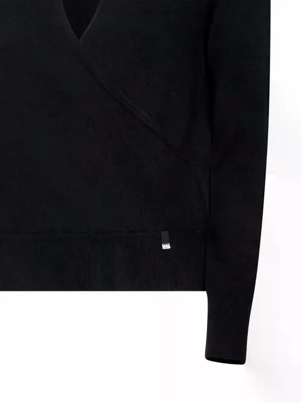 Herno Cut-out Wrap-effect Sweater