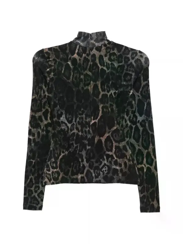 Just Cavalli Leopard-print High-neck T-shirt