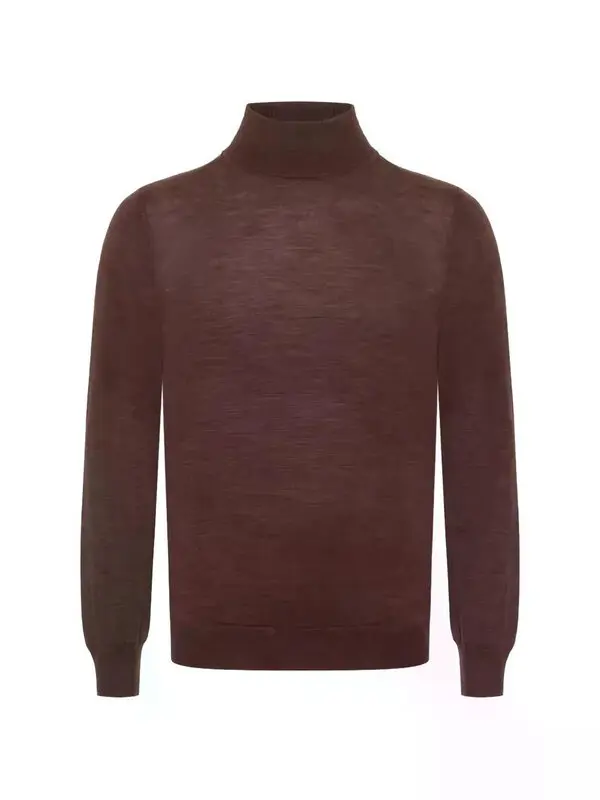 GRAN SASSO Fine-knit Roll-neck Sweater - Brown