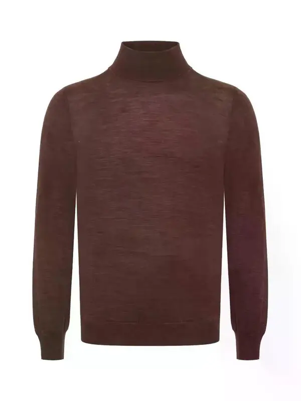 GRAN SASSO Fine-knit Roll-neck Sweater - Brown