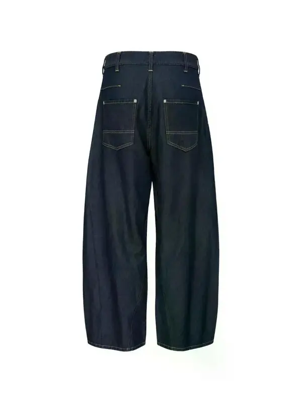 Comme Des Garçons Contrast Stitch Wide-leg Trousers