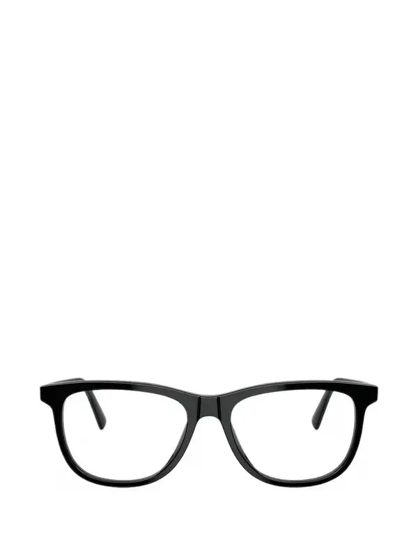 Miu Miu Logo-plaque Square-frame Glasses - Black