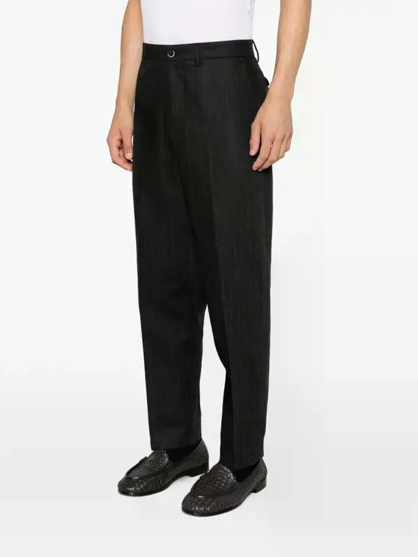 Barena Venezia Herringbone-weave Straight-leg Trousers