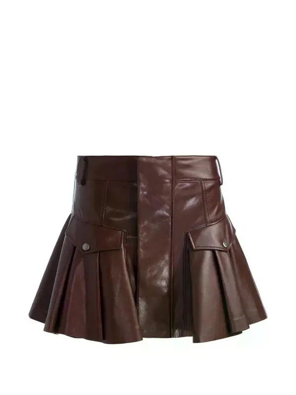 Alice + Olivia Trinity Ruffled Mini Skirt - Brown