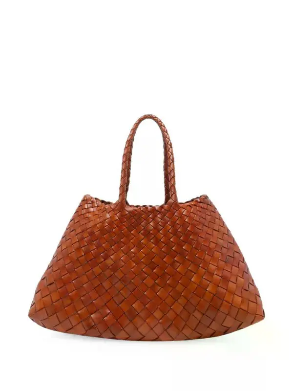 Dragon Diffusion Small Santa Croce Woven-leather Tote Bag