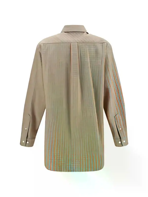 Miu Miu Houndstooth Pattern Logo Patch Shirt