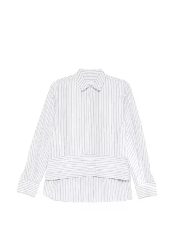 Sacai Vertical-stripe Layered Shirt - White