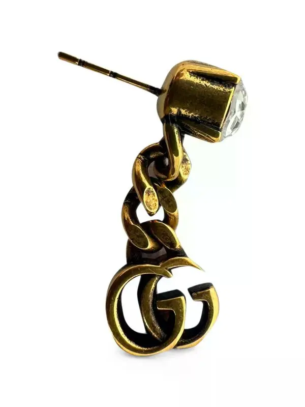 Gucci Gg Crystal Embellished Drop Earrings