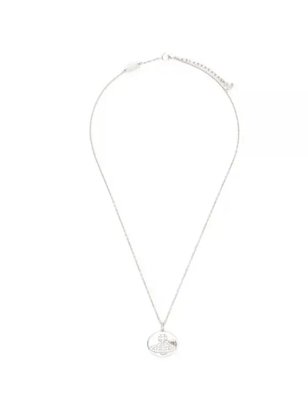 VIVIENNE WESTWOOD Rosabelle Orb-plaque Disc Necklace - Silver