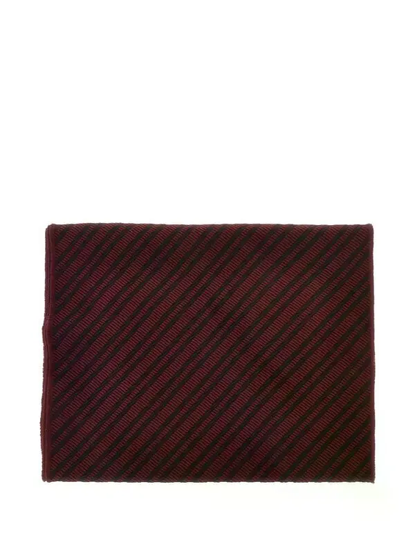 Emporio Armani Diagonal-stripe Wool Scarf