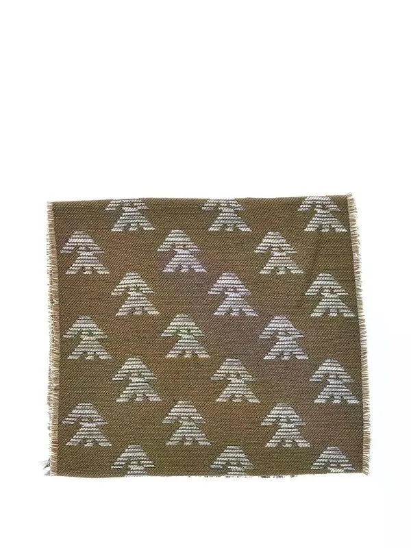 Emporio Armani Logo-print Frayed Scarf