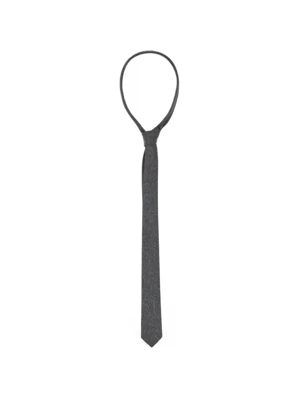 John Richmond Paisley-jacquard Tie - Black