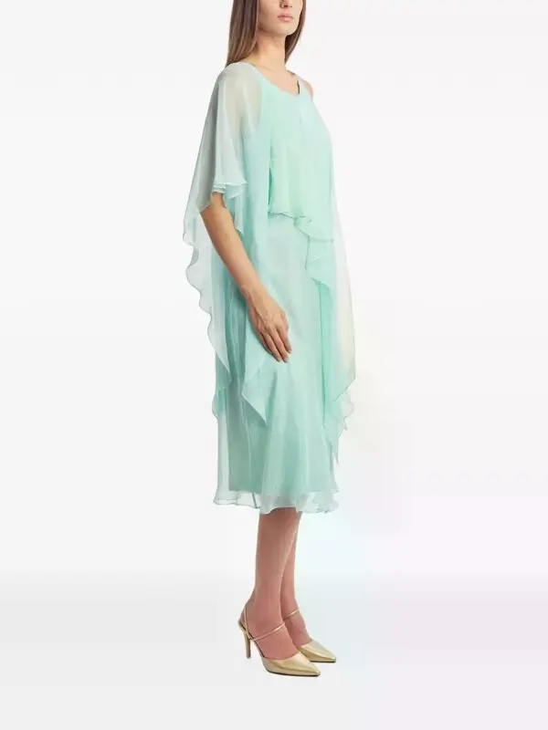 IRINA SCHROTTER Alegra Layered Silk Midi Dress