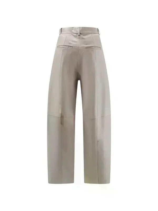 ALYSI Wide-leg Leather Trousers