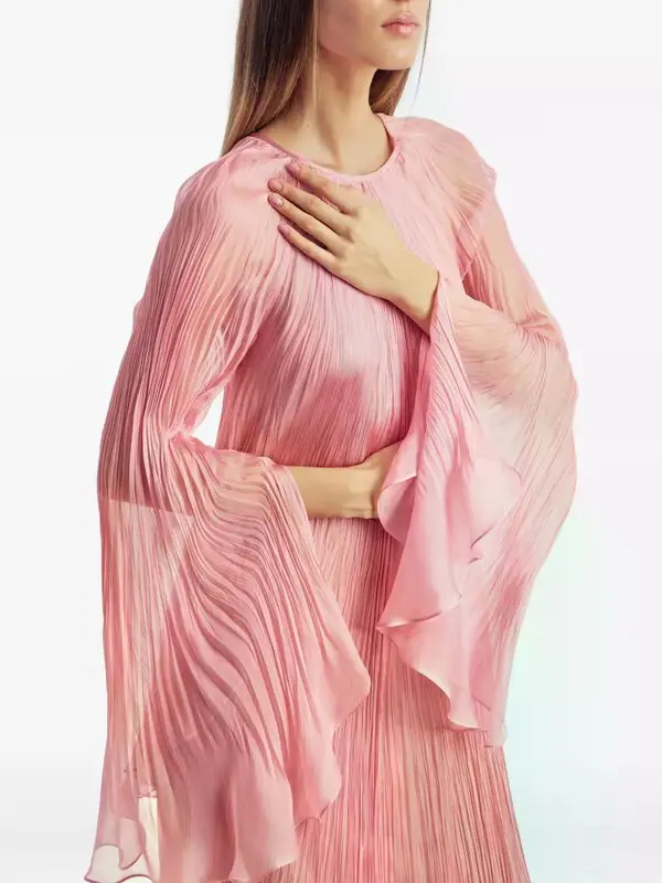 IRINA SCHROTTER Silvya Plissé-effect Maxi Dress