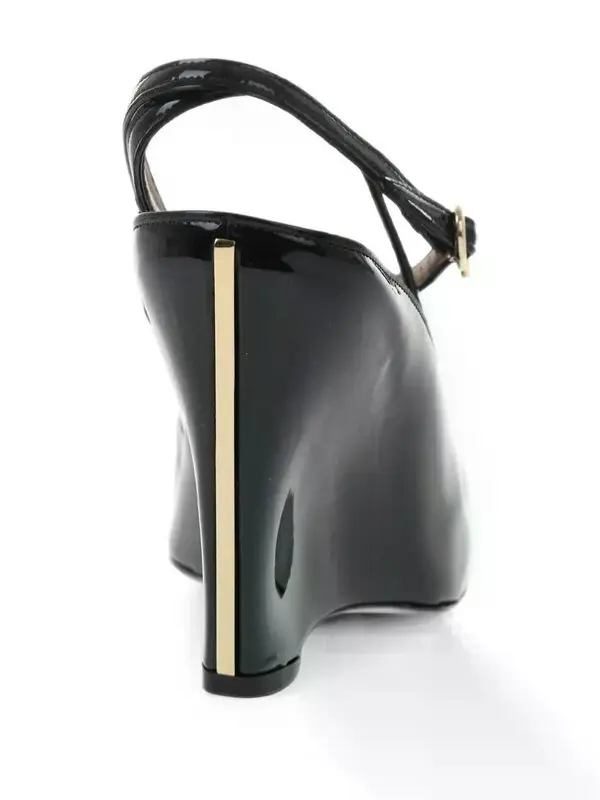 FERRAGAMO Leather Wedge Sandals