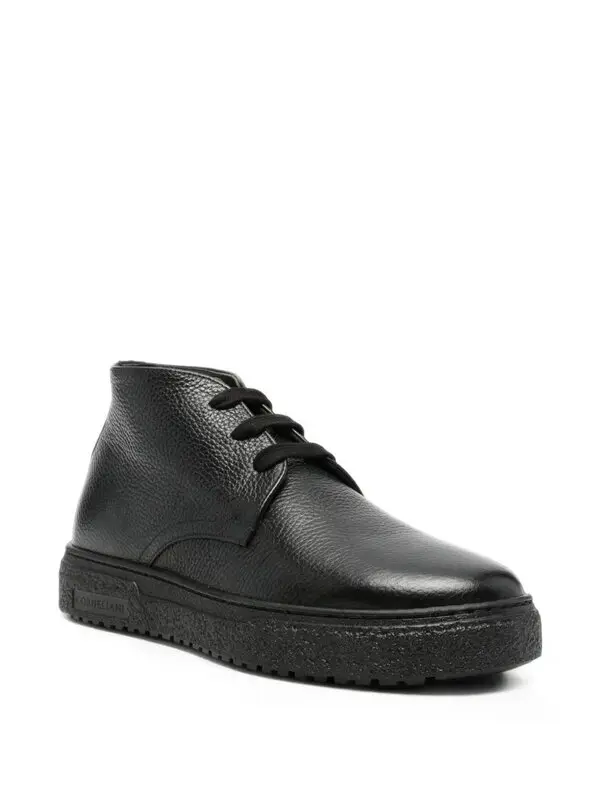 Corneliani Grained Leather Desert Boots
