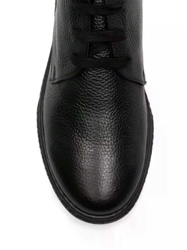 Corneliani Grained Leather Desert Boots