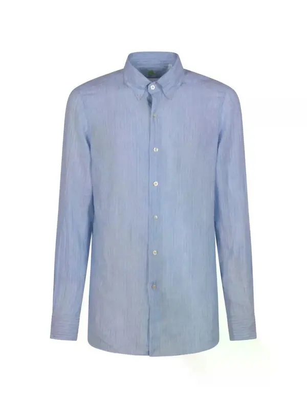 FINAMORE 1925 Vertical-stripe Button-down Shirt