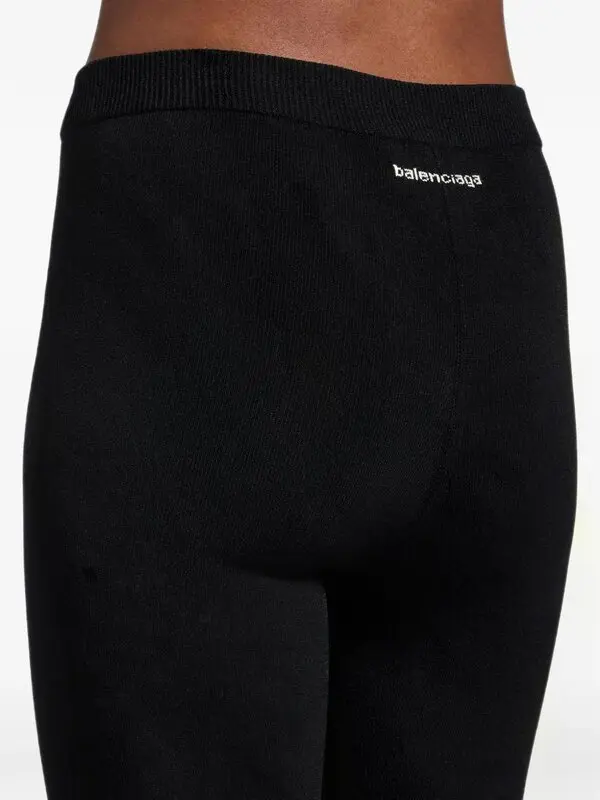 Balenciaga Techwear Logo-embroidered Knitted Leggings