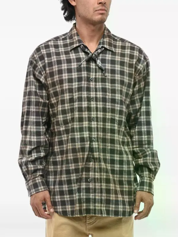 Dsquared2 Checked Cotton Shirt - Grey