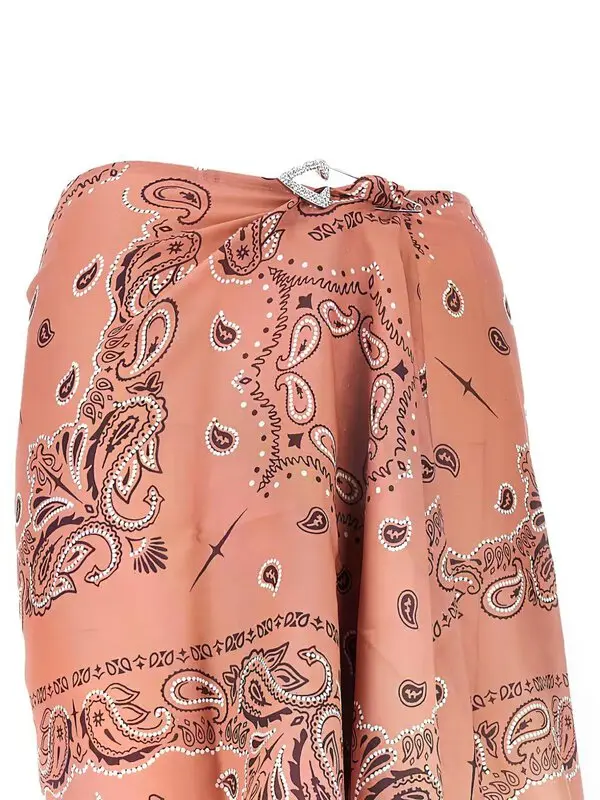 VENUJA Paisley Print Wrap Skirt