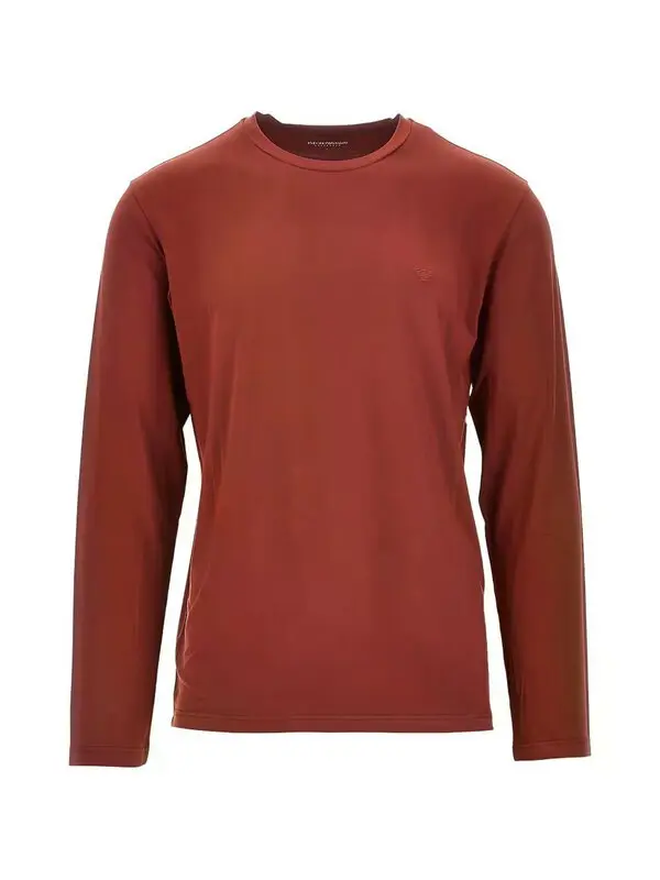 EA7 Logo-print Long-sleeve T-shirt - Red