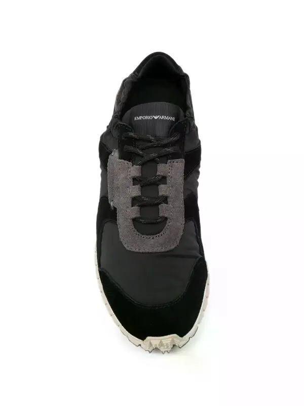 Emporio Armani Suede-panelled Sneakers