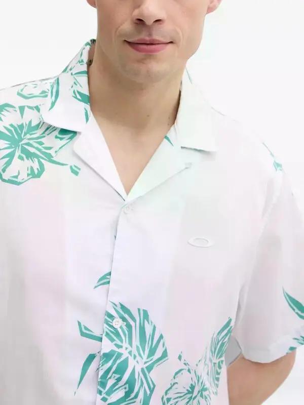 Oakley Hibiscus Breeze Floral-print Short-sleeve Shirt