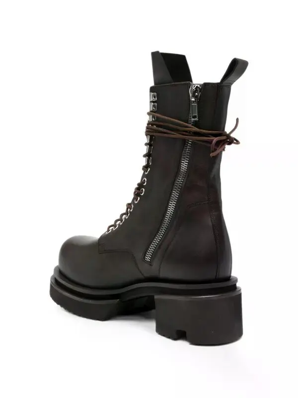 Rick Owens Lace-up Platform Biker Boots