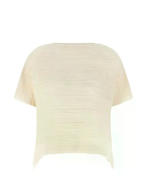 Issey Miyake Paper Bounce Ribbed T-shirt - Neutrals