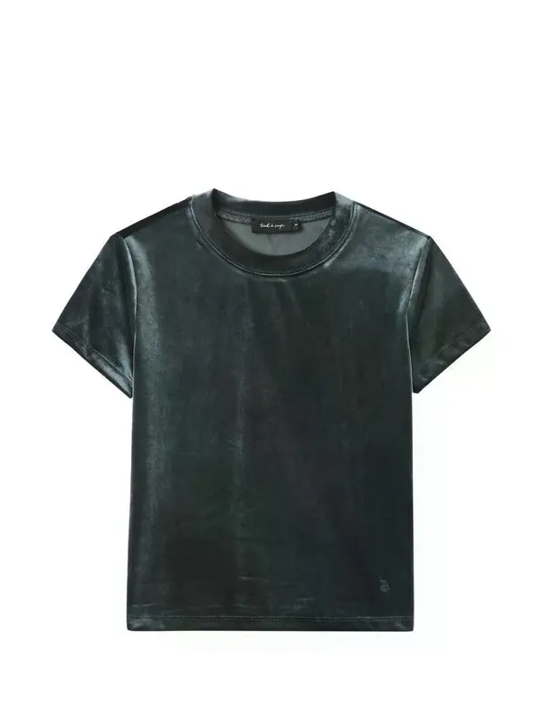 TOUT A COUP Velvet-effect T-shirt