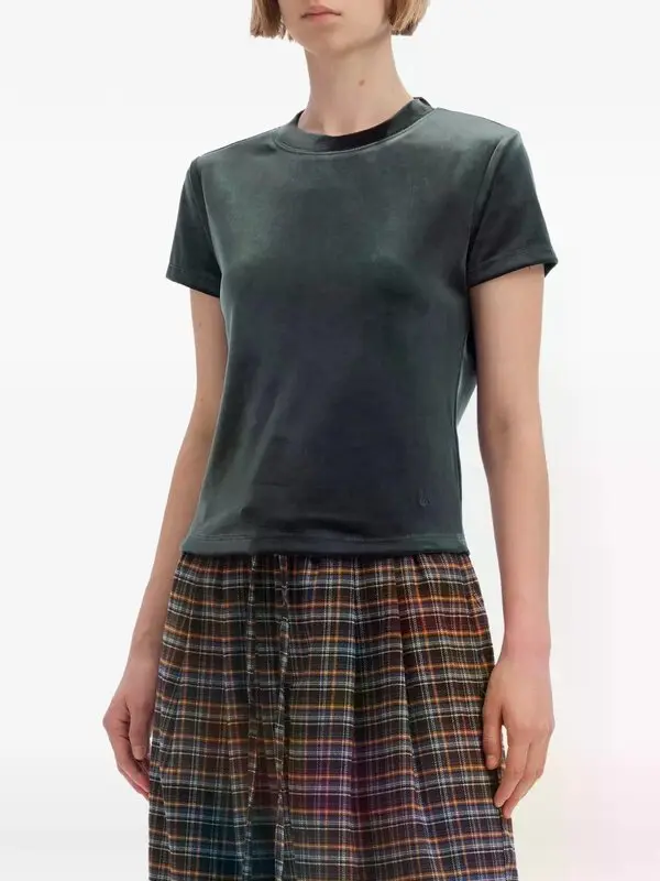 TOUT A COUP Velvet-effect T-shirt