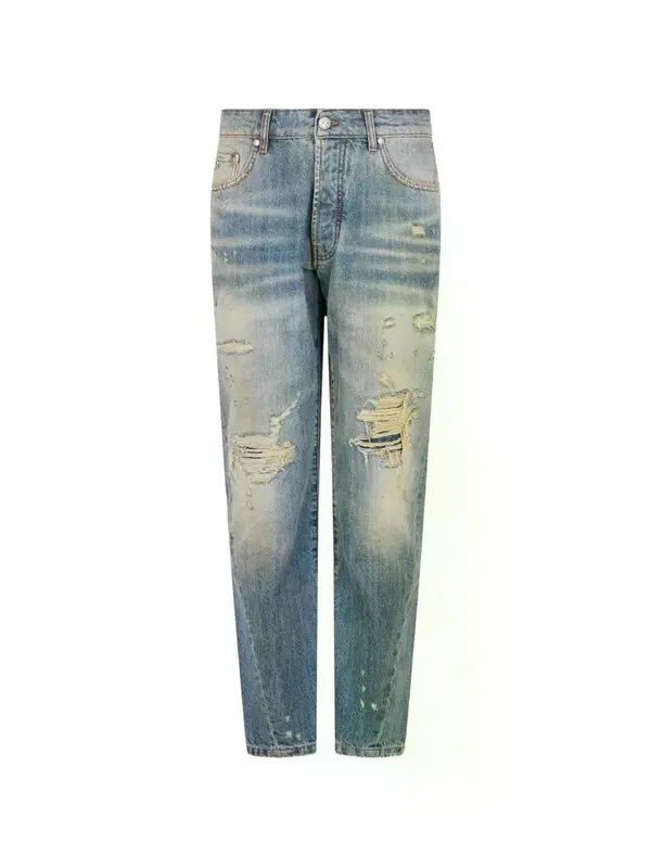 John Richmond Distressed Faded Jeans