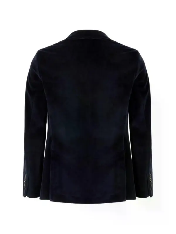 CIRCOLO 1901 Velvet Single-breasted Blazer - Blue