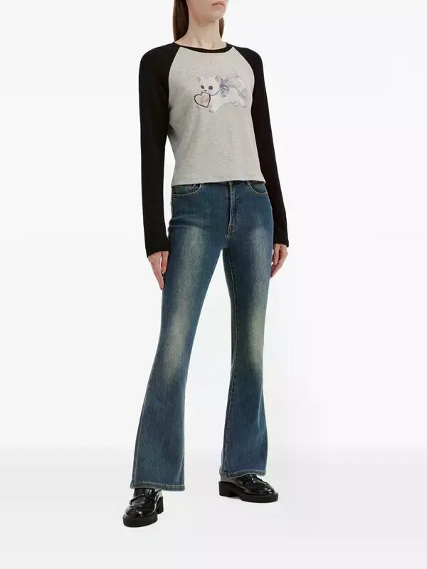B+AB Faded Flared-leg Jeans