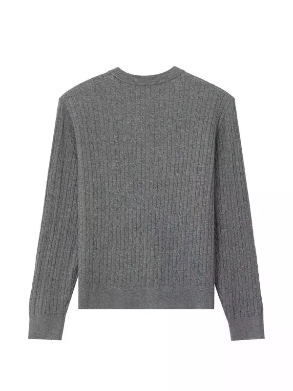 CHOCOOLATE Cable-knit Logo-embroidered Cardigan